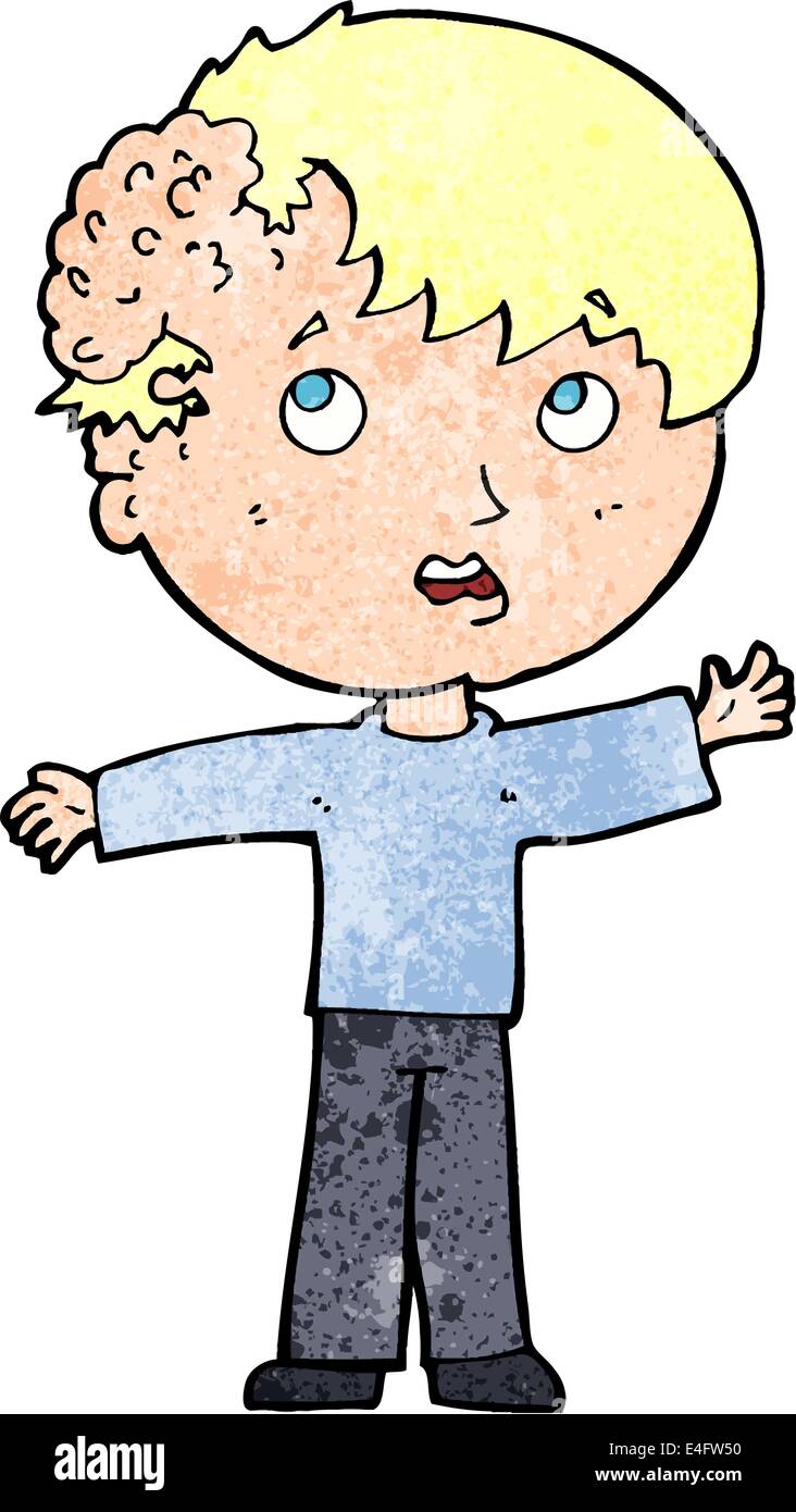 cartoon boy with growth on head Stock Vector Image & Art - Alamy