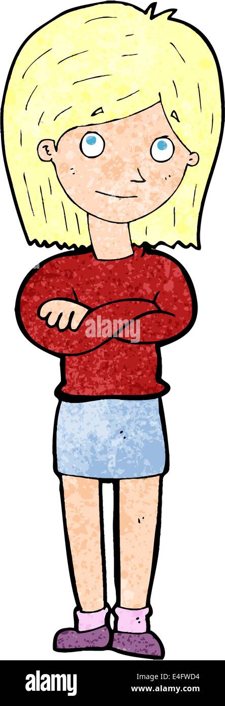 cartoon friendly girl rolling eyes Stock Vector Image & Art - Alamy