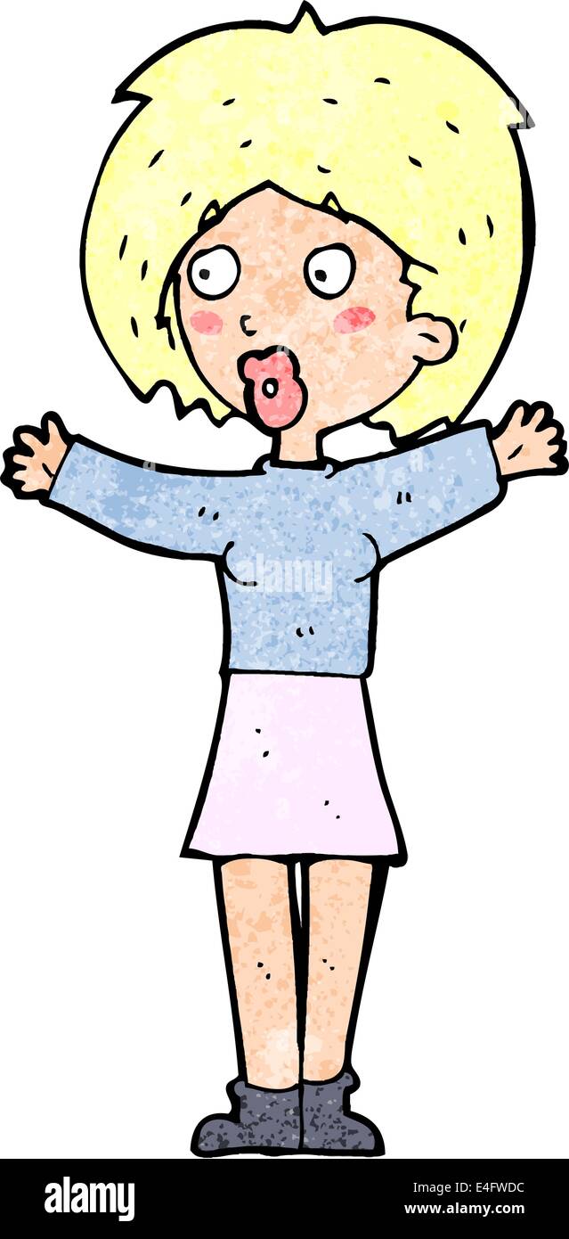 cartoon worried woman Stock Vector Image & Art - Alamy