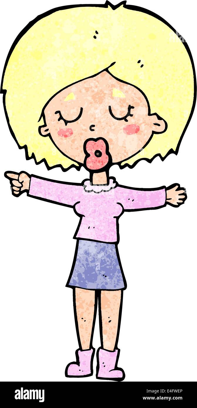 cartoon pointing woman Stock Vector Image & Art - Alamy