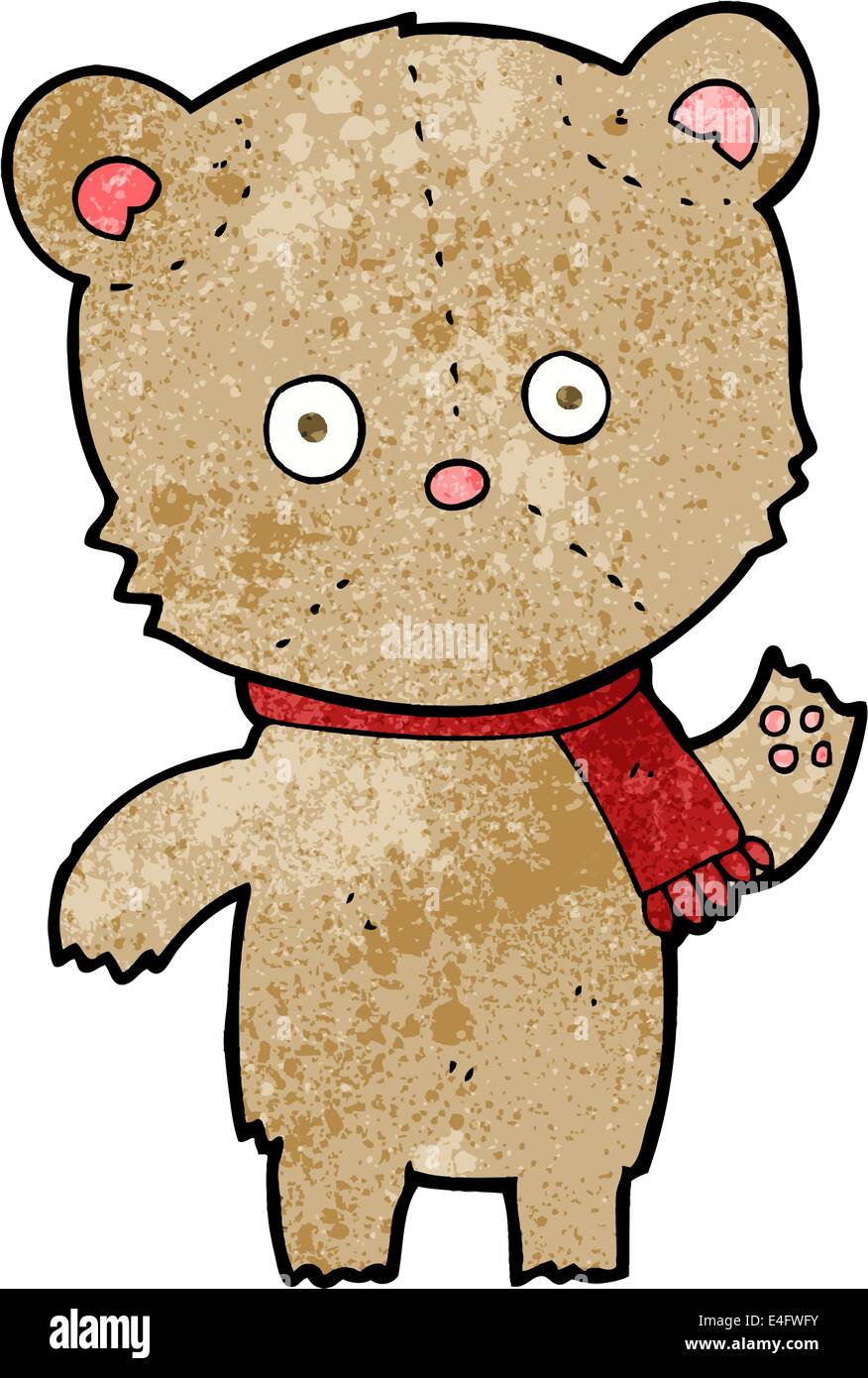 cartoon waving teddy bear Stock Vector Image & Art - Alamy