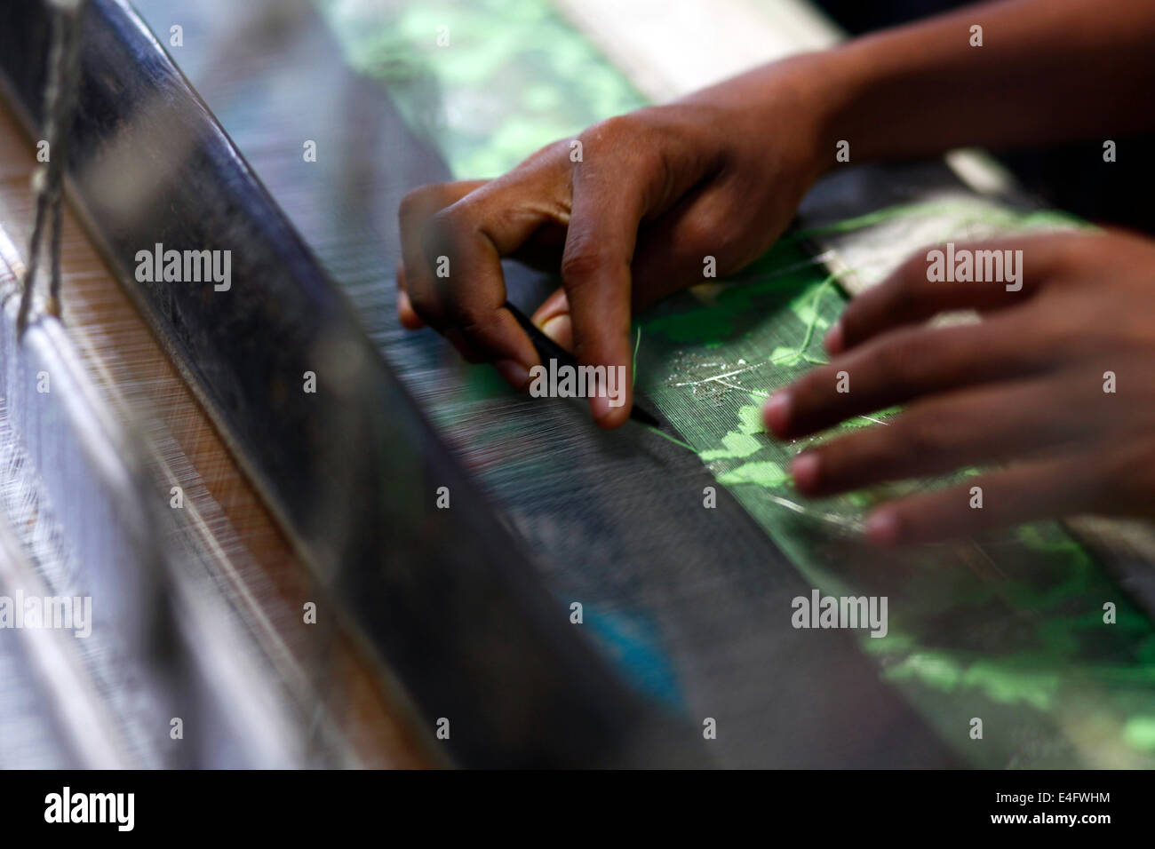 jamdani sharee making Stock Photo - Alamy