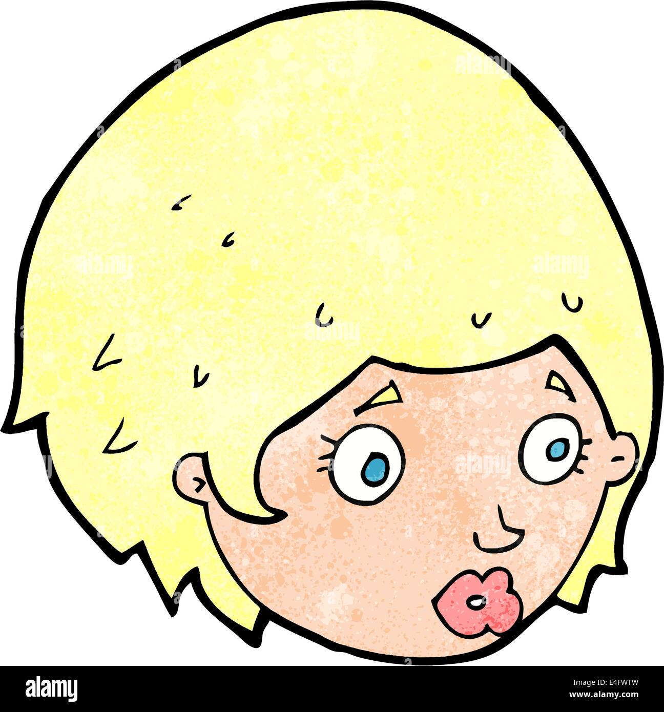cartoon girl with concerned expression Stock Vector Image & Art - Alamy