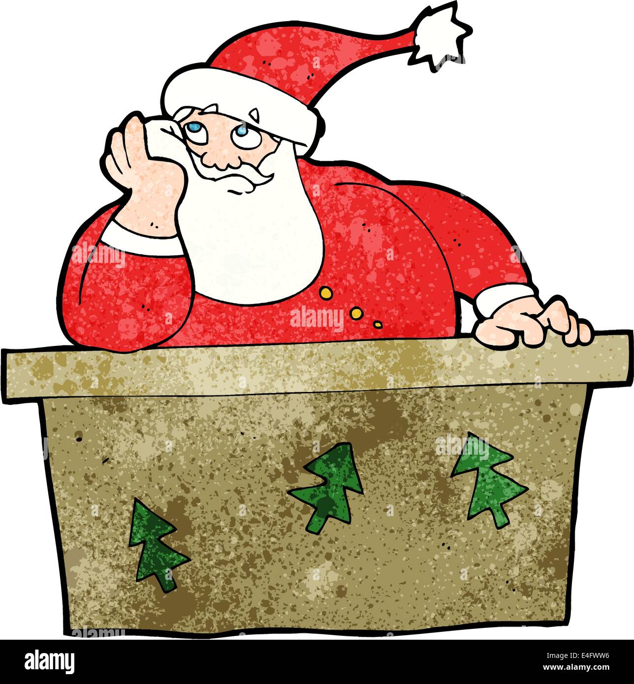 cartoon bored santa claus Stock Vector Image & Art - Alamy