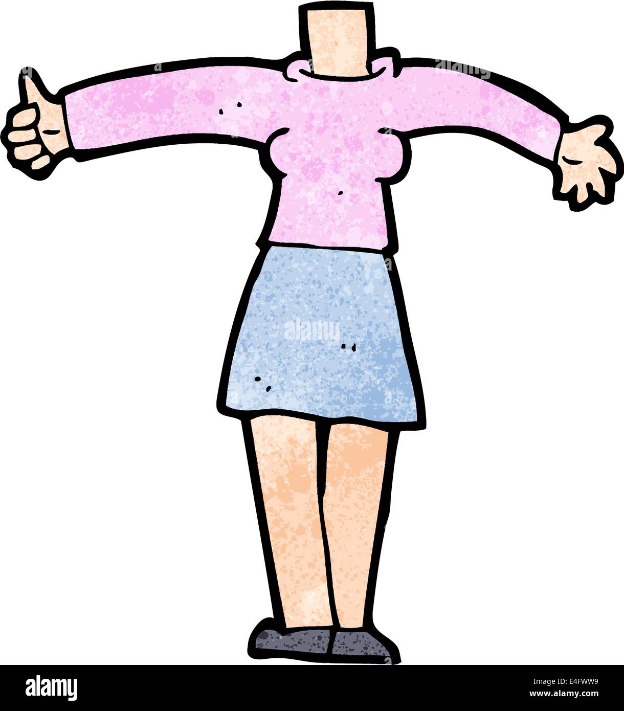 cartoon female body (add photos or mix and match cartoons Stock Vector ...