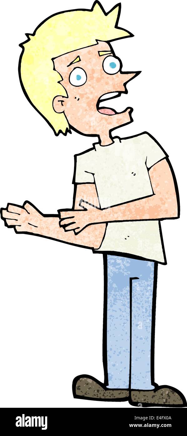 cartoon man making excuses Stock Vector Image & Art - Alamy