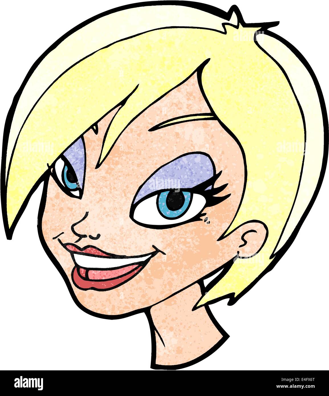 cartoon pretty female face Stock Vector Image & Art - Alamy