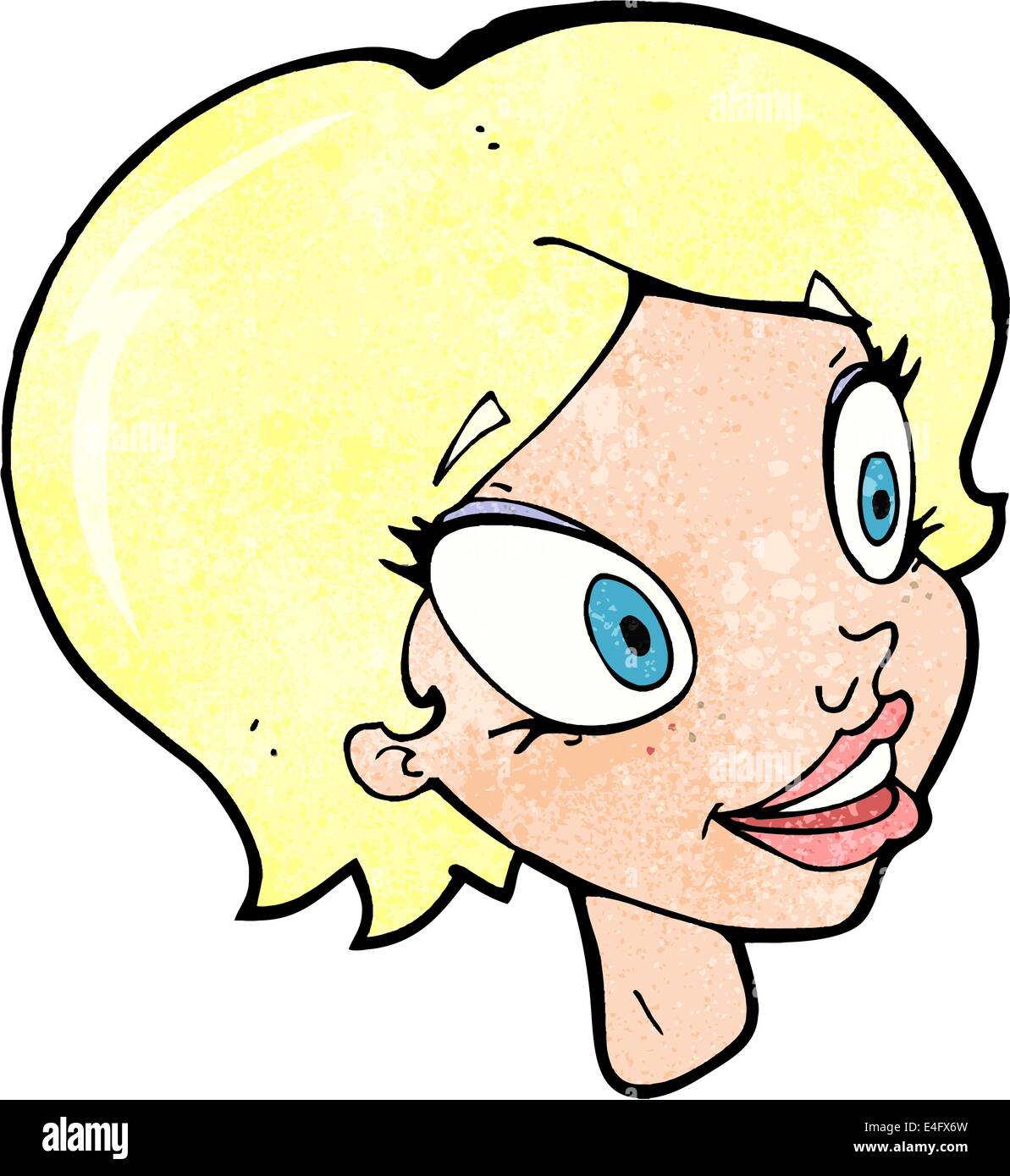 cartoon pretty female face Stock Vector Image & Art - Alamy