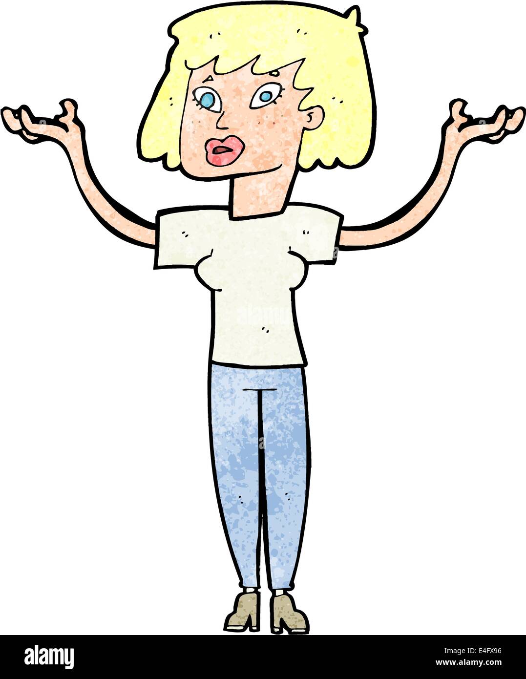 cartoon woman holding up hands Stock Vector Image & Art - Alamy