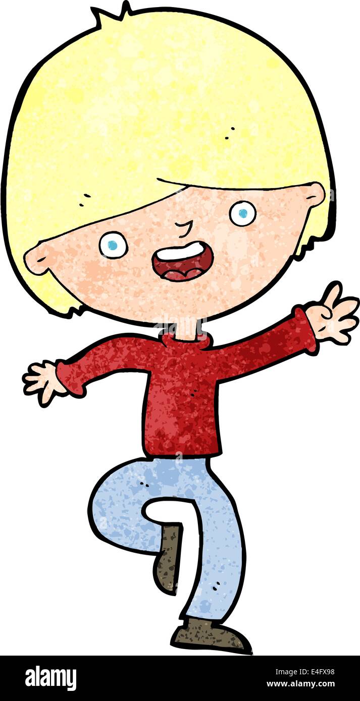 cartoon happy boy dancing Stock Vector Image & Art - Alamy