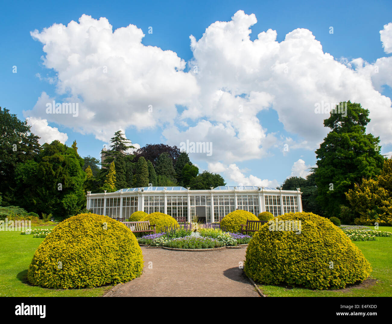 The Camellia House and Formal Gardens at Wollaton Hall in Nottingham ...