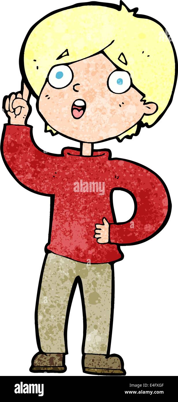 cartoon boy with idea Stock Vector Image & Art - Alamy