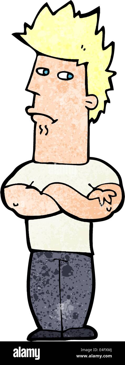 cartoon man sulking Stock Vector Image & Art - Alamy