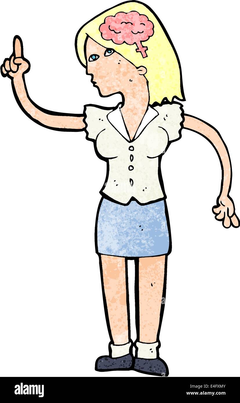Girl Cartoon Brain Idea Stock Photos & Girl Cartoon Brain Idea Stock ...
