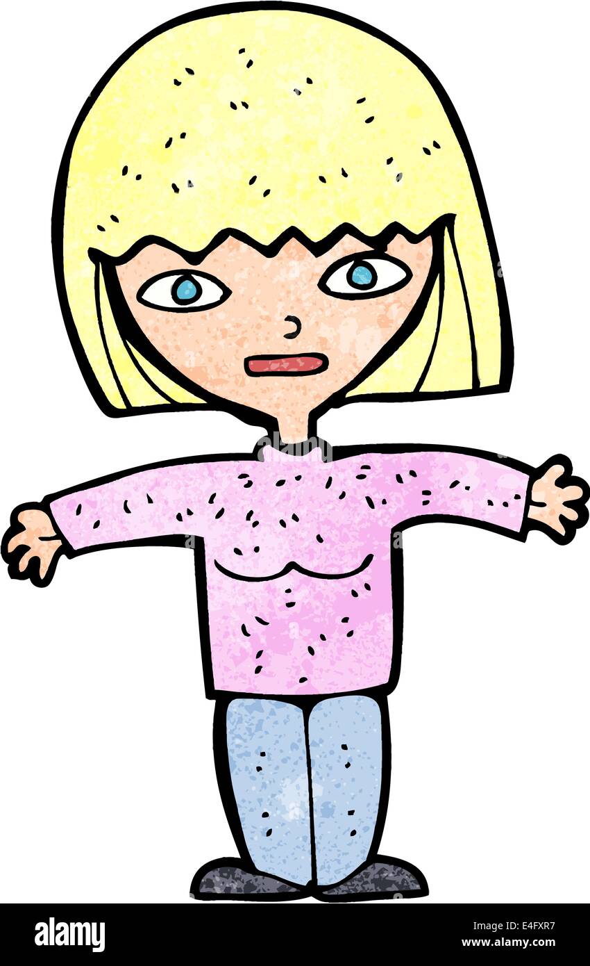 cartoon woman with open arms Stock Vector Image & Art - Alamy