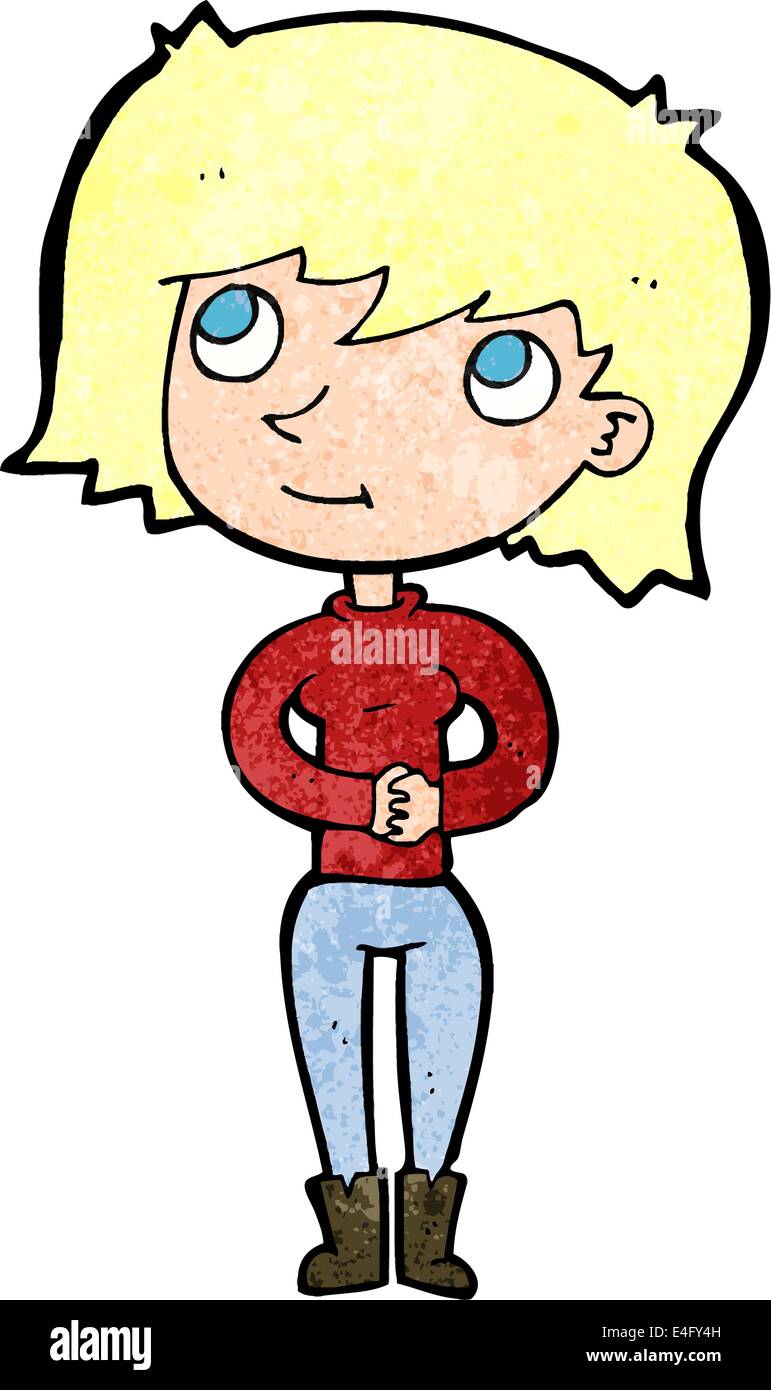 cartoon friendly woman Stock Vector Image & Art - Alamy