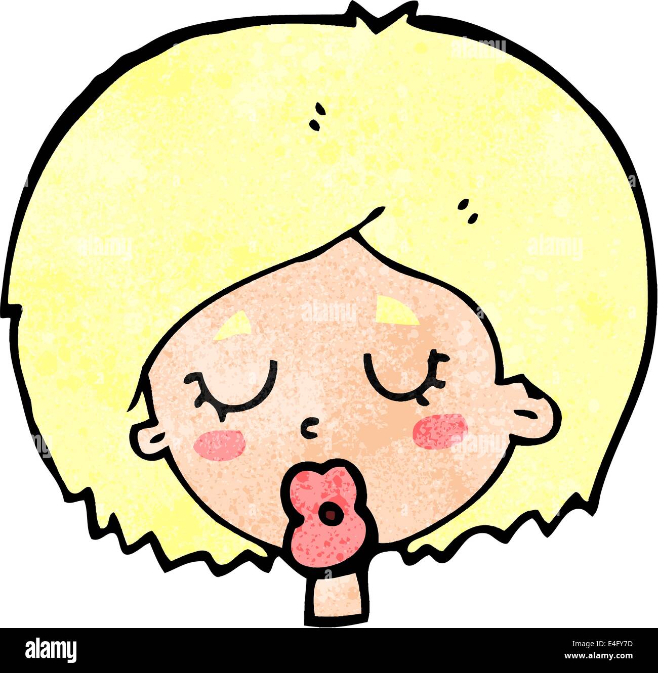 cartoon woman with eyes closed Stock Vector Image & Art - Alamy