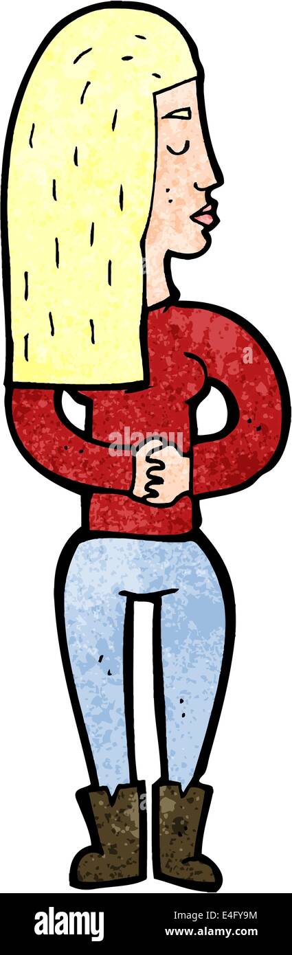 cartoon woman ignoring Stock Vector Image & Art - Alamy