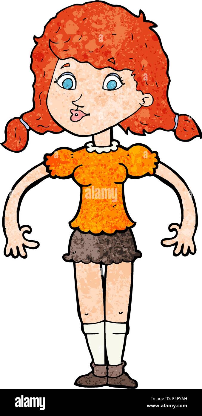 cartoon pretty girl Stock Vector Image & Art - Alamy