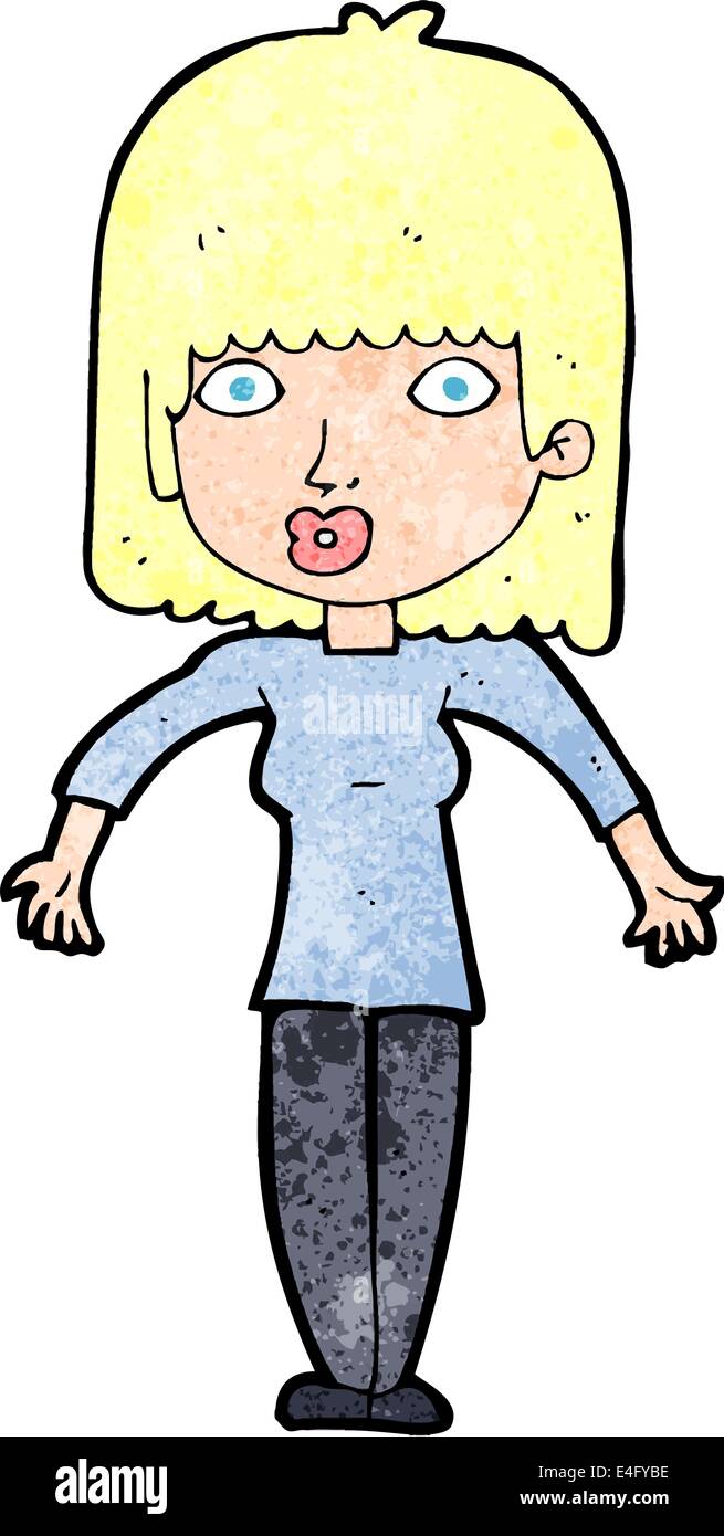 cartoon woman shrugging Stock Vector Image & Art - Alamy