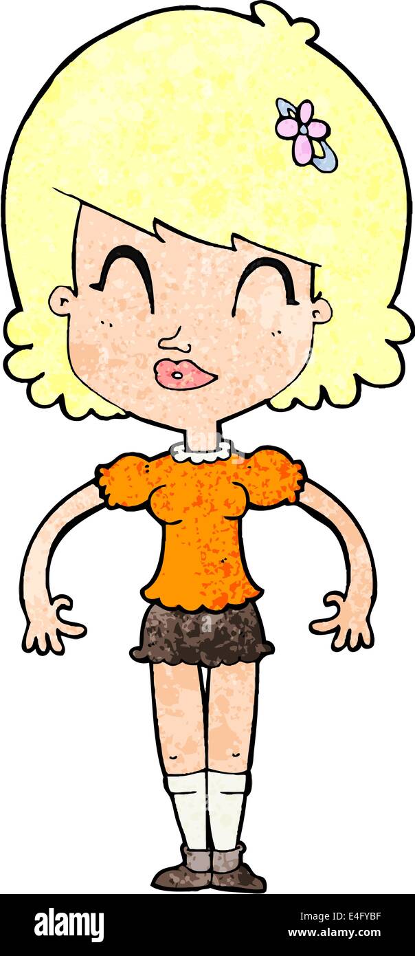 cartoon happy pretty woman Stock Vector Image & Art - Alamy