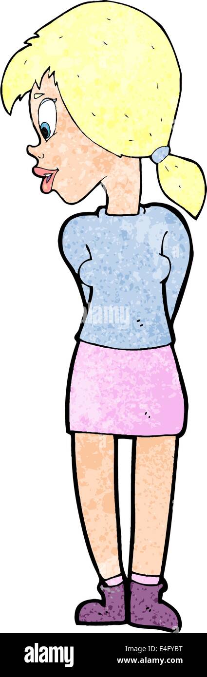 cartoon pretty girl Stock Vector Image & Art - Alamy