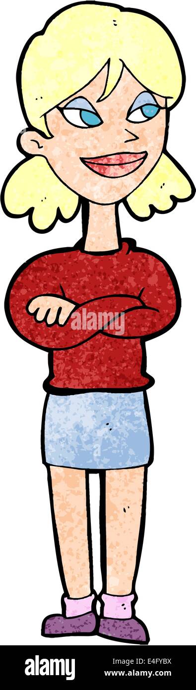 cartoon smug woman Stock Vector Image & Art - Alamy
