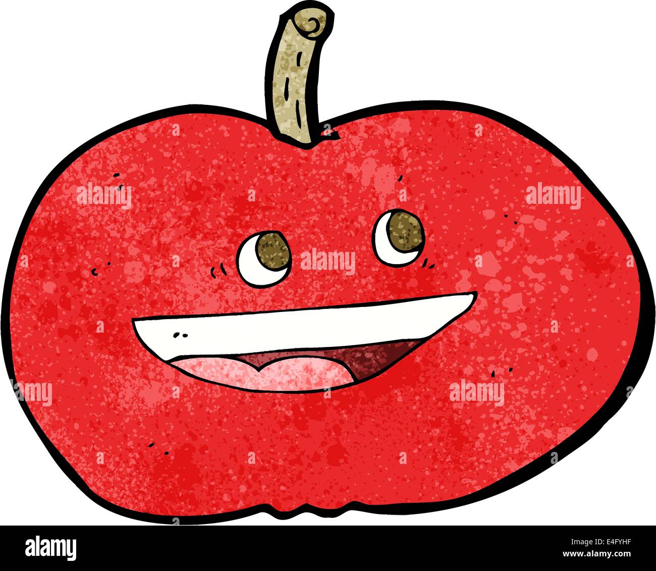 cartoon happy apple Stock Vector Image & Art - Alamy