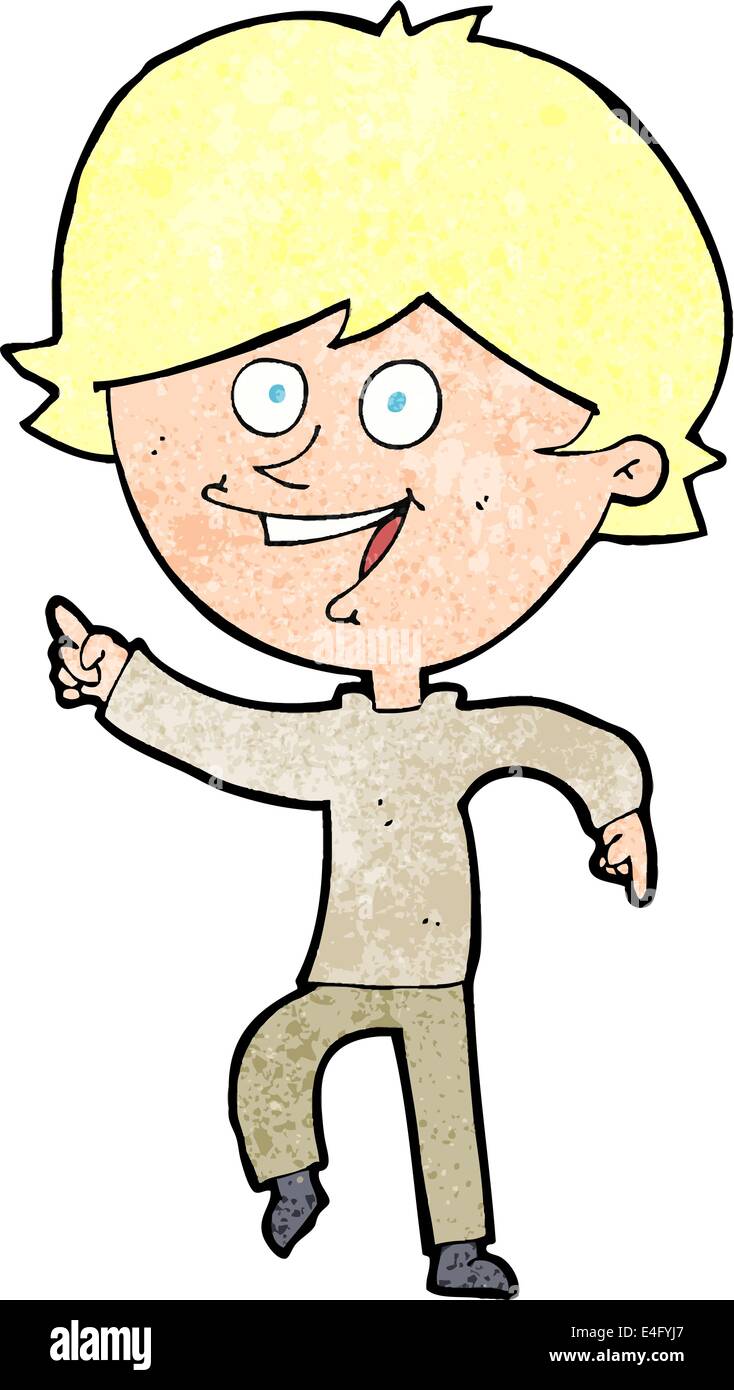 cartoon happy pointing man Stock Vector Image & Art - Alamy