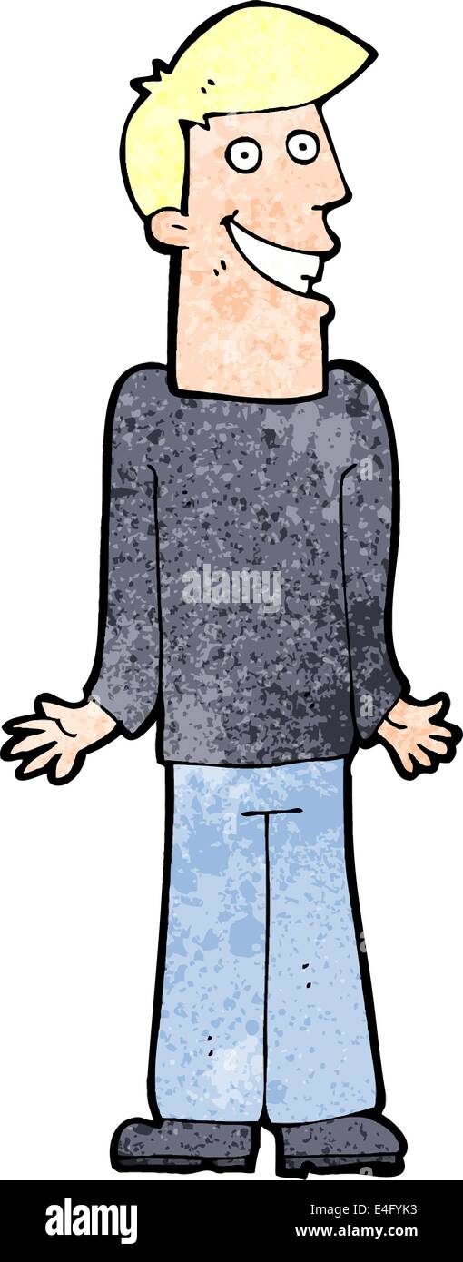 cartoon man shrugging shoulders Stock Vector Image & Art - Alamy