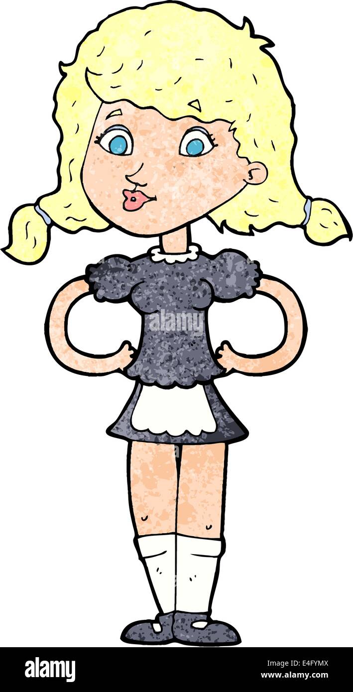 cartoon happy waitress woman Stock Vector Image & Art - Alamy