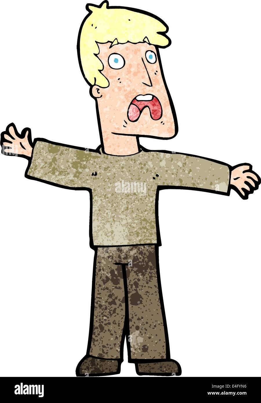 cartoon frightened man Stock Vector Image & Art - Alamy