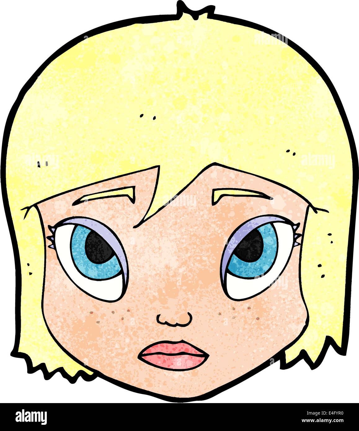 cartoon female face Stock Vector Image & Art - Alamy