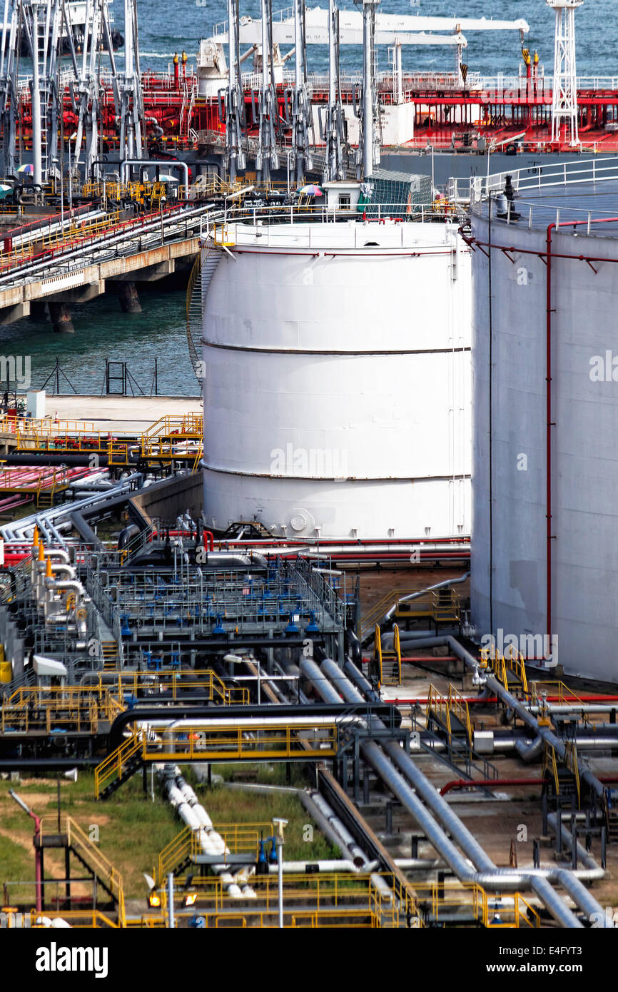 Oil tank station at day Stock Photo - Alamy