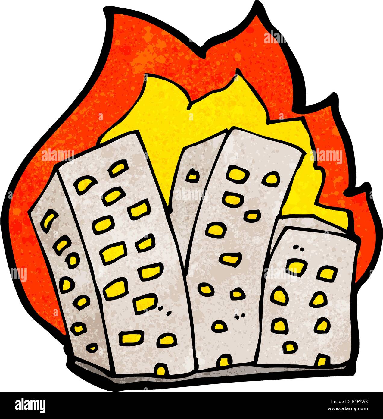 Cartoon burning buildings hi-res stock photography and images - Alamy