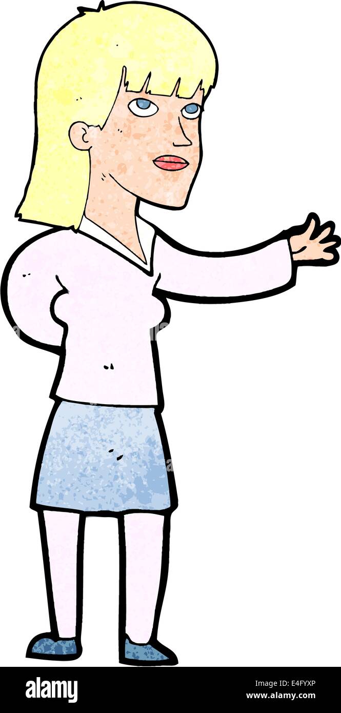 cartoon woman explaining Stock Vector Image & Art - Alamy