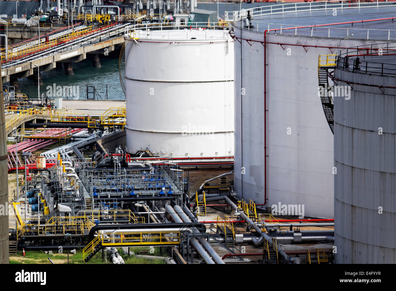 Oil tank station at day Stock Photo - Alamy