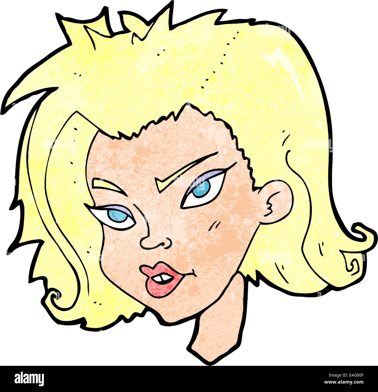 cartoon female face Stock Vector Image & Art - Alamy