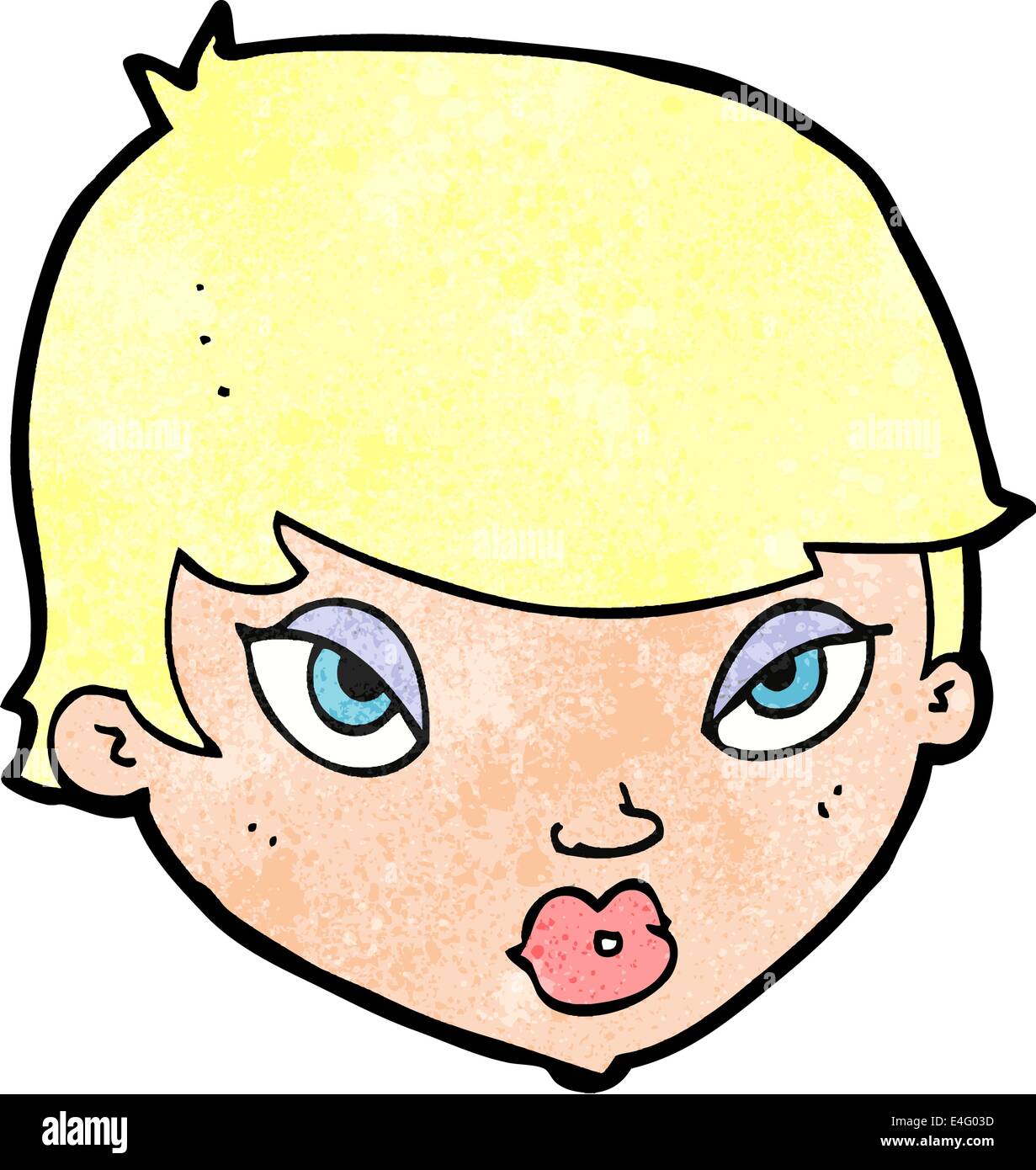 cartoon unimpressed woman Stock Vector Image & Art - Alamy