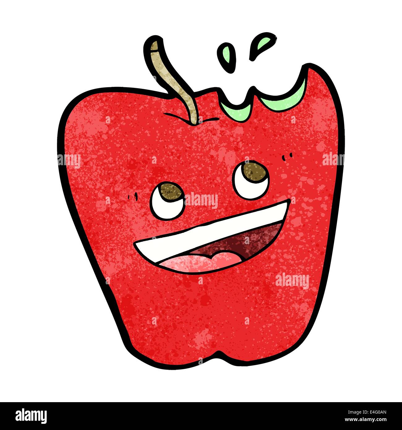happy apple cartoon Stock Vector Image & Art - Alamy