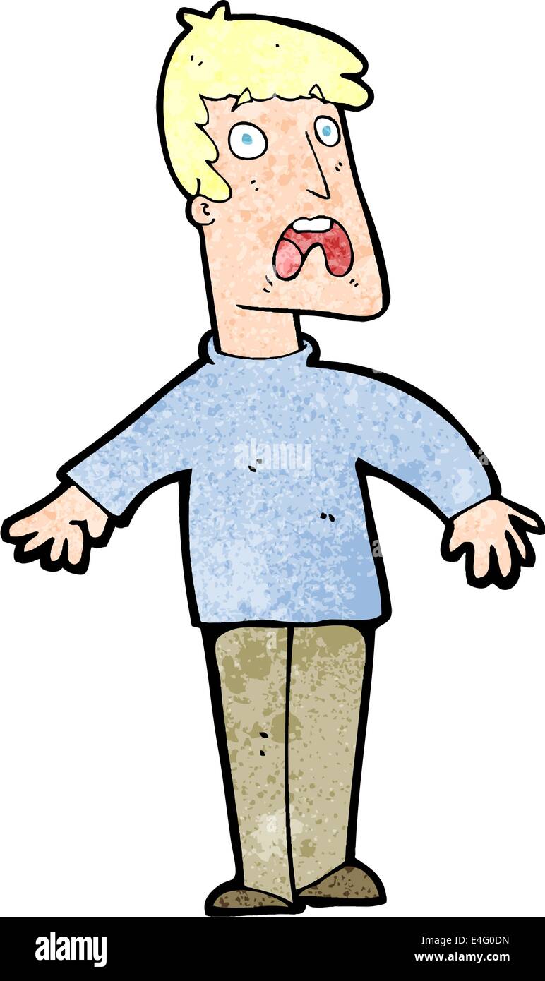cartoon terrified man Stock Vector Image & Art - Alamy