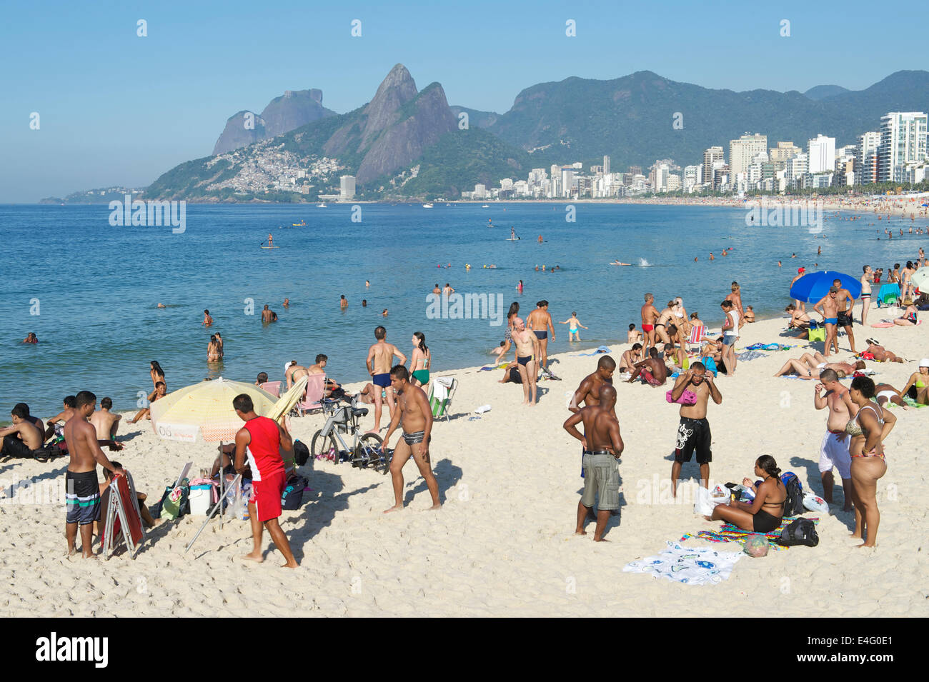 RIO DE JANEIRO, BRAZIL - JANUARY 26, 2014: Rio residents, known as ...