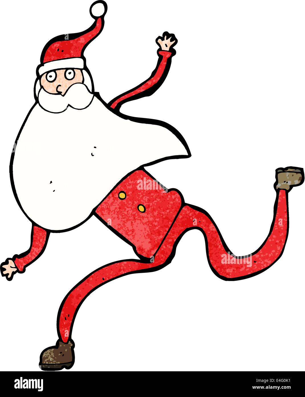 cartoon running santa Stock Vector Image & Art - Alamy