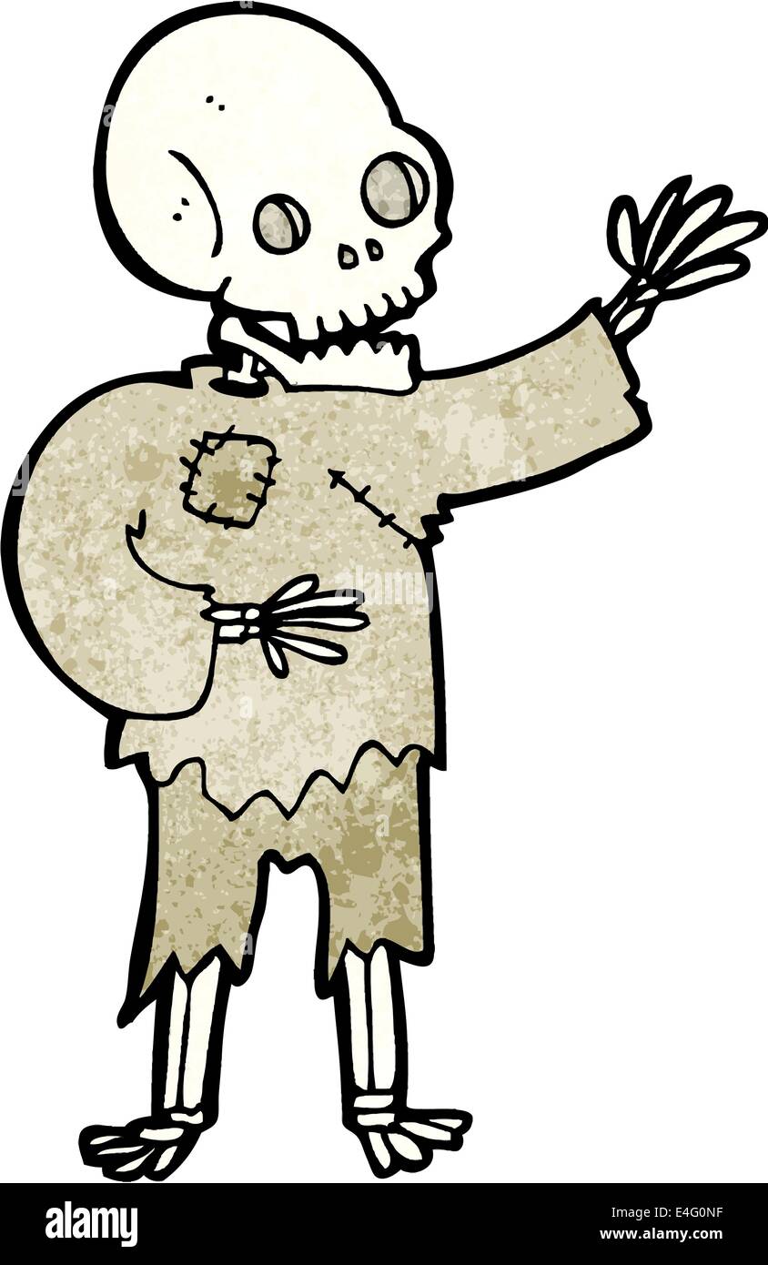Drawing cute cartoon waving skeleton hi-res stock photography and ...