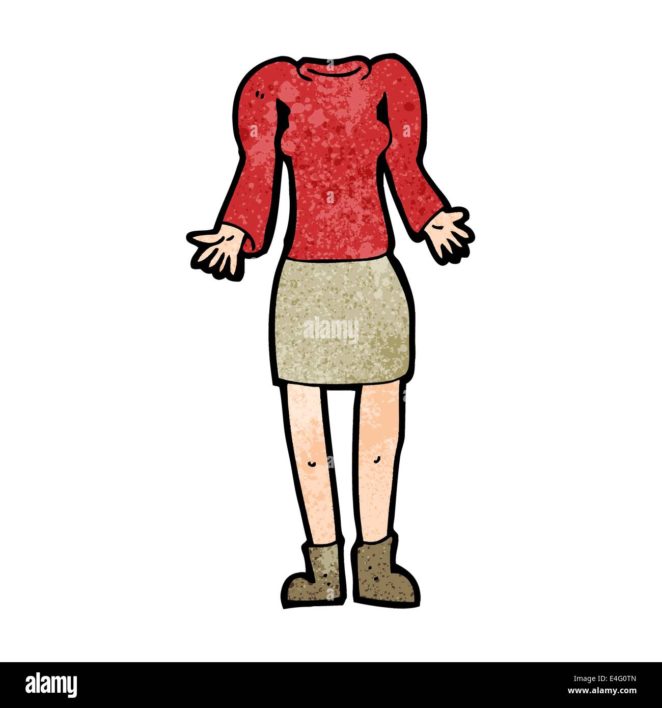 Cartoon female body shrugging shoulders Cut Out Stock Images & Pictures ...
