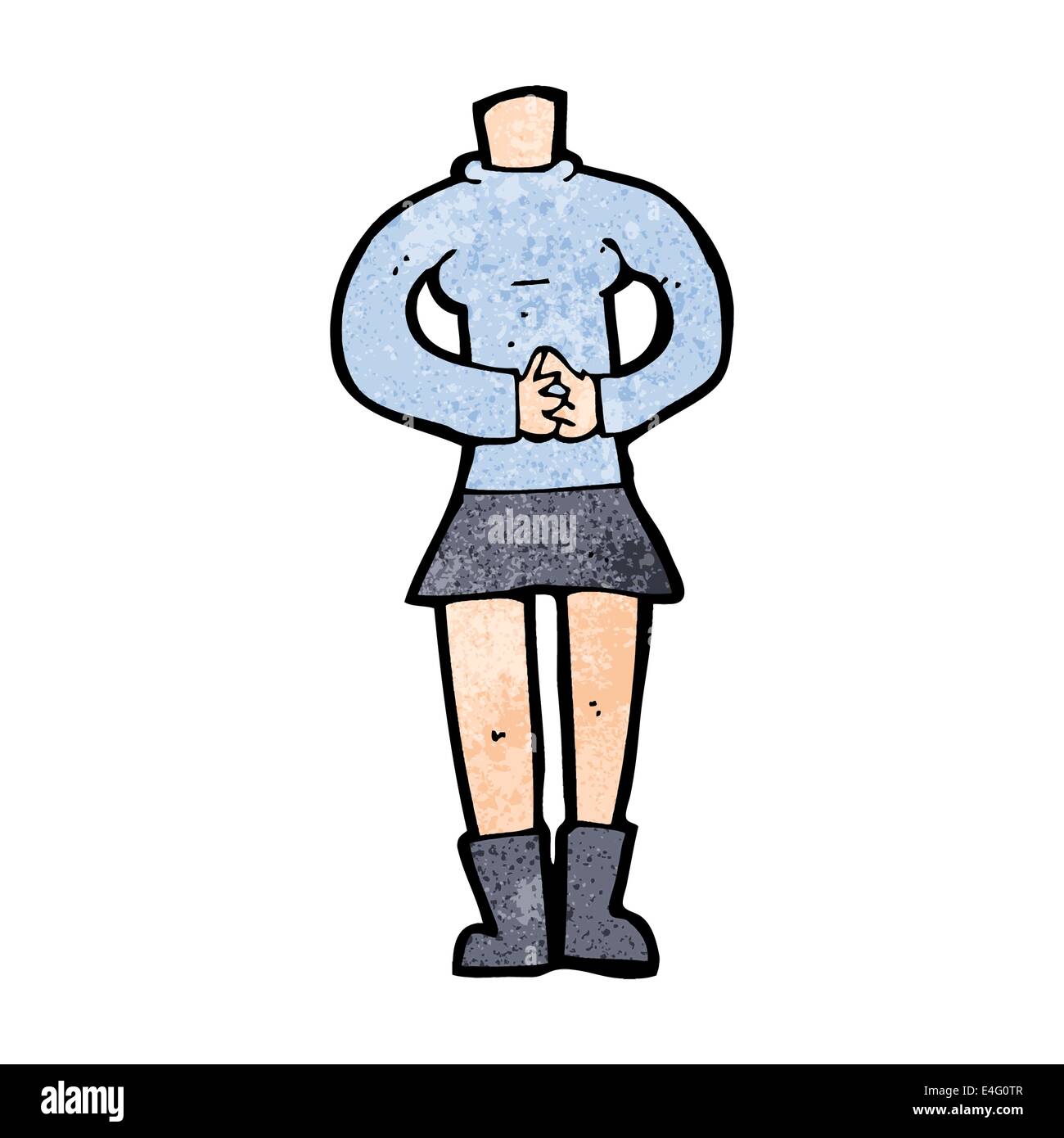cartoon female body (add photos or mix and match cartoons Stock Vector ...