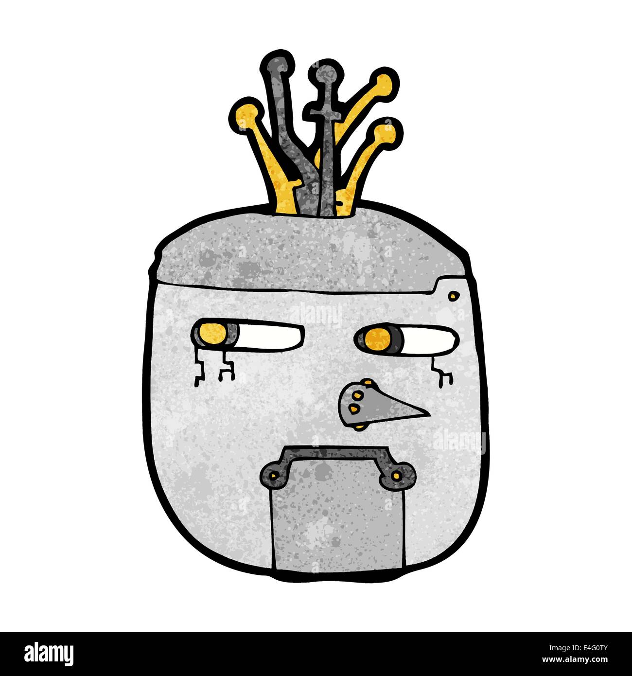 cartoon robot head Stock Vector Image & Art - Alamy