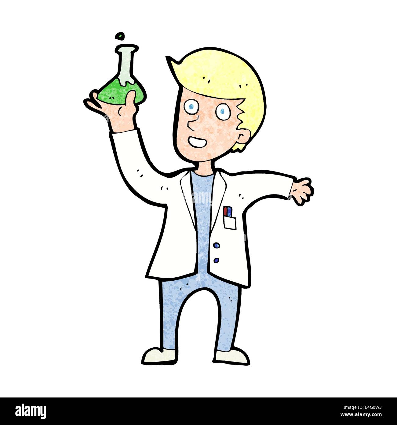 cartoon happy scientist Stock Vector Image & Art - Alamy