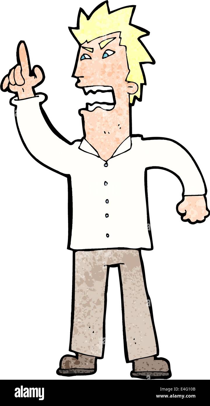 Angry man, shouting, retro Stock Vector Images - Alamy