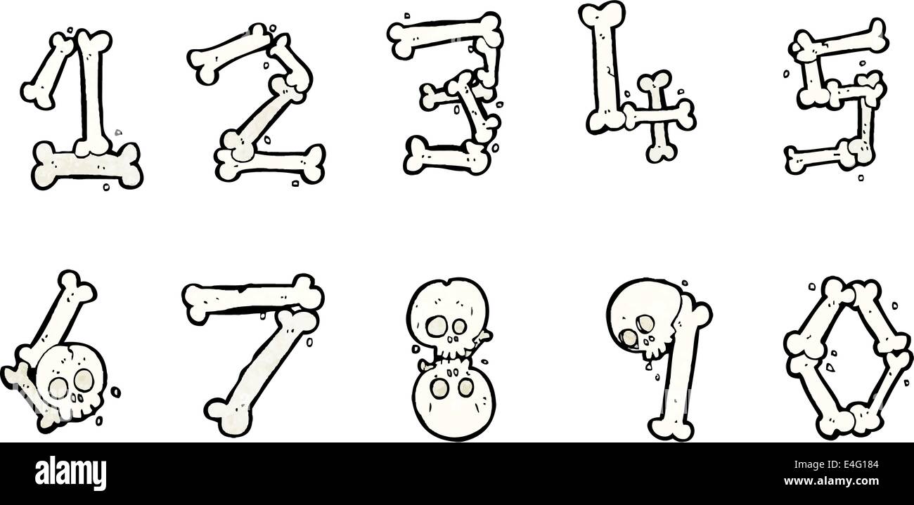 cartoon bone numbers Stock Vector Image & Art - Alamy